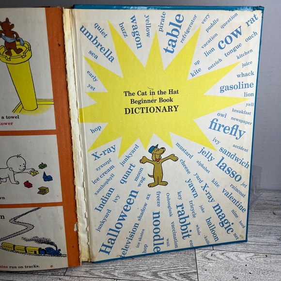 Dr. Seuss | Toys | Vtg Dr Suess Cat In The Hat Beginner Dictionary Book ...